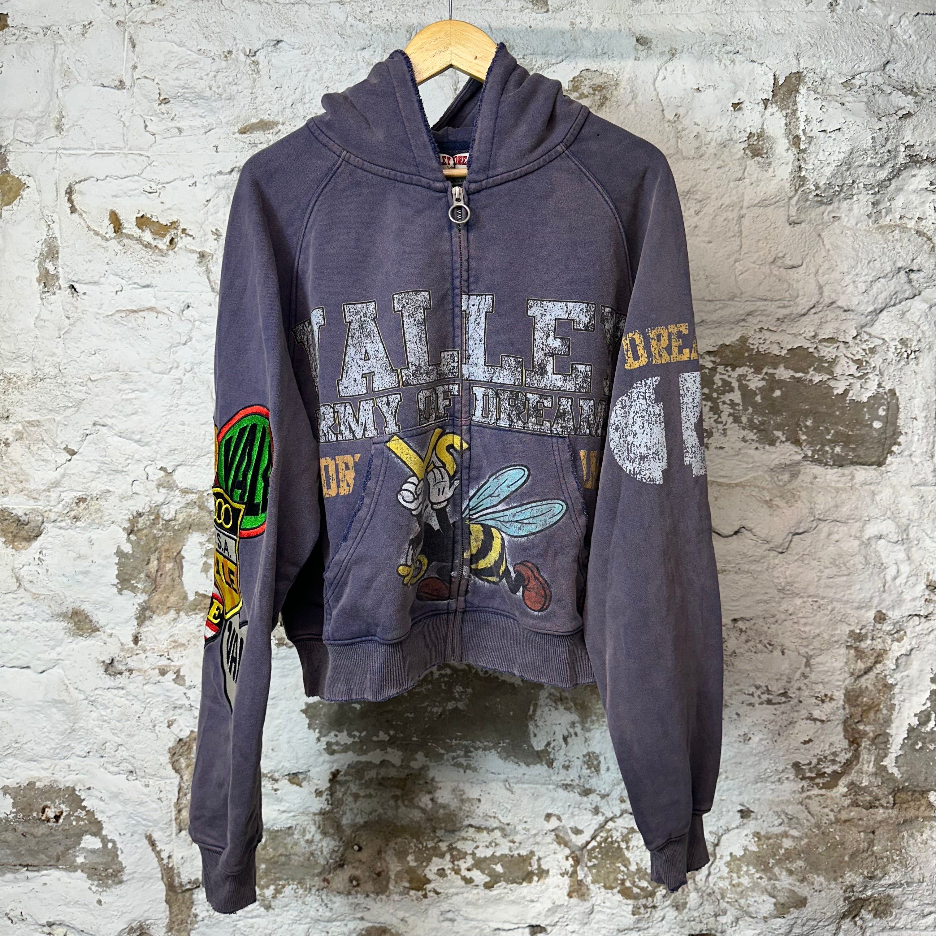 Vale Army Bee Purple Zip Up Hoodie – The Gallery Online